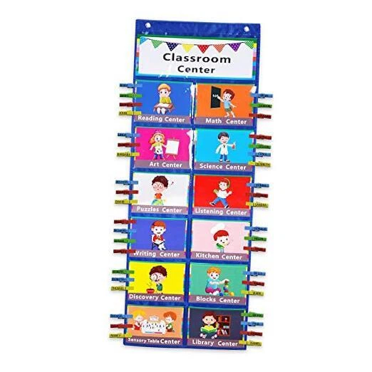 CLASSROOM CENTER POCKET Chart,Classroom Management Pocket Chart ...