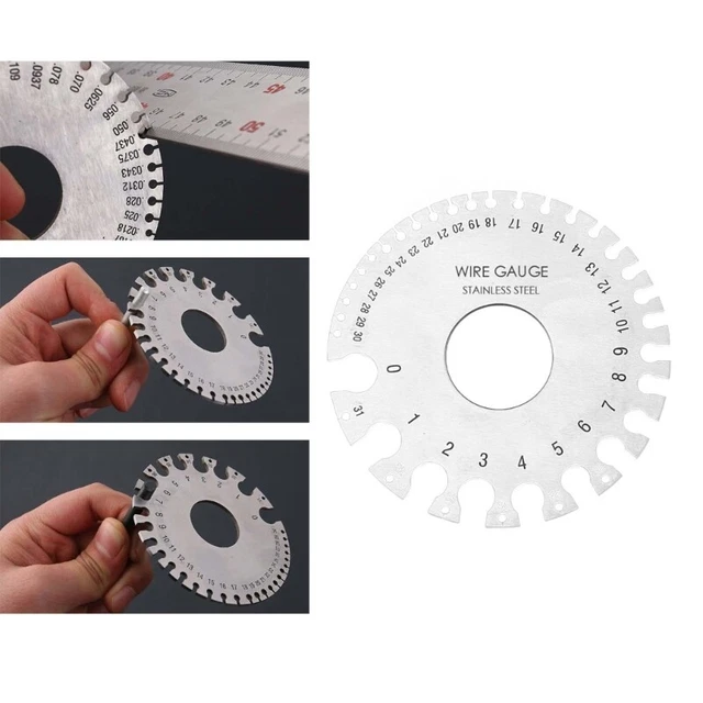 ROUND WIRE GAUGE Diameter Gage Welding Inspection Gauges Measurement ...