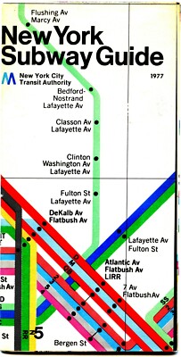NEW YORK CITY Subway Map & Guide 1977 Visitors Edition [4171] £135.93 ...