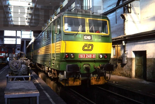 35MM SLIDE CSD Czechoslovakia Railways Diesel Loco 163 248 8 Bohumin ...