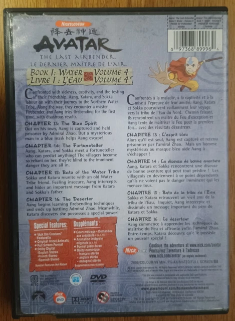 AVATAR: THE LAST Airbender - Book 1: Water - Vol. 4 (DVD, 2006 ...