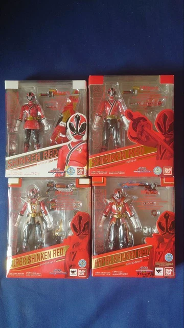 POWER RANGERS SAMURAI Shinkenger SHFiguarts Figurine Rouge Set 4p ...