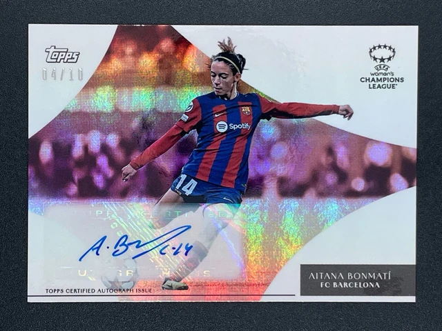 2023-24 TOPPS SIMPLICIDAD UEFA Aitana Bonmati FC Barcelona Autografo ...