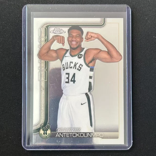 🔌IU 2025-26 TOPPS Chrome Basketball Variations Giannis Antetokounmpo $1 ...