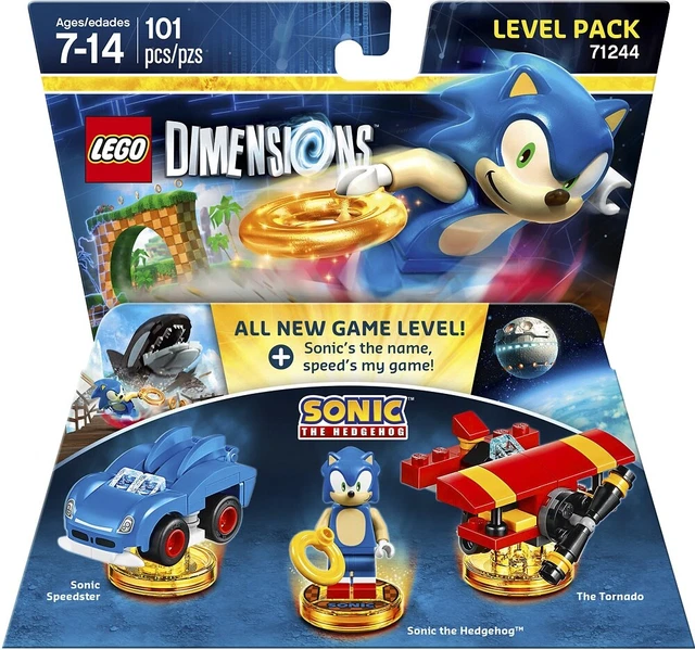 LEGO 71244 DIMENSIONS SONIC THE HEDGEHOG Level Pack SPEEDSTER TORNADO ...