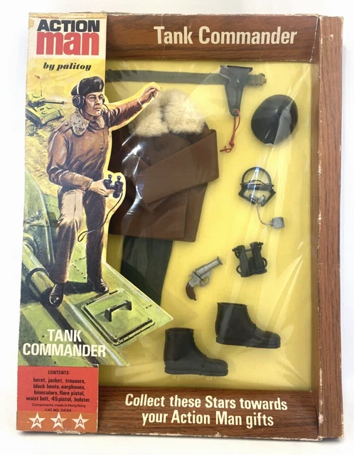 VINTAGE ACTION MAN Original Rare Carded Tank Commander - Carded/Boxed £ ...