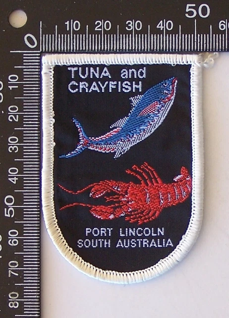 VINTAGE PORT LINCOLN Sa Tuna Crayfish Fishing Souvenir Patch Woven Cloth Badge $11.00 - PicClick AU