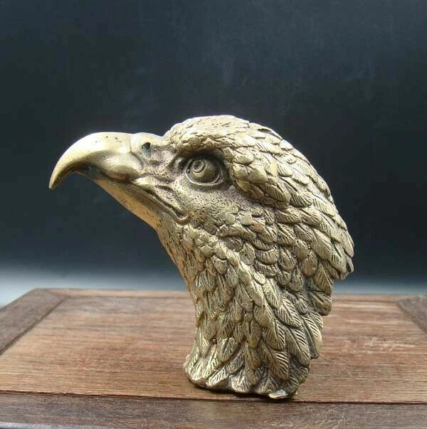 COLLECTIBLE HANDMADE CARVING Statue Copper Brass Hawk Head Art Deco EUR ...