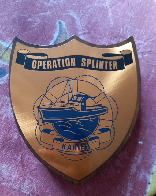 RHODESIAN ARMY COPPER Plaque Operation Splinter Kariba 1970s £42.32 ...