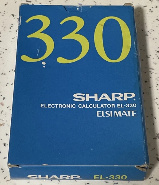 VINTAGE 1980’S SHARP ELSI MATE EL-330 Pocket Calculator Original Case ...