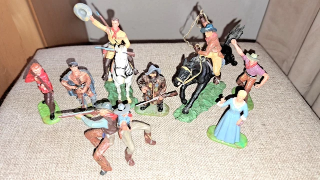 ELASTOLIN HAUSSER 11 x Westernfiguren & Pferde. Made in Germany EUR 125 ...