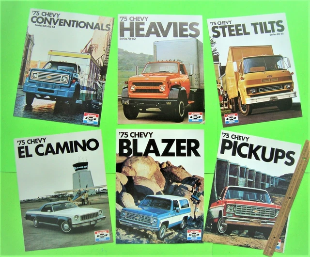 LOT/6 1975 CHEVROLET TRUCK BROCHURES Heavies PICK-UP Conventional 52 ...