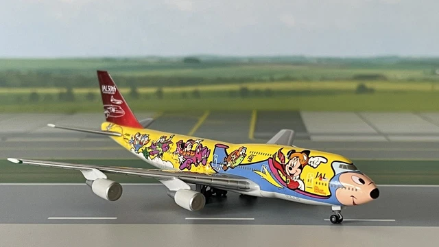 BOEING 747-400 JAL Dream Express Mickey Mouse JA8084 1:500 Herpa ...