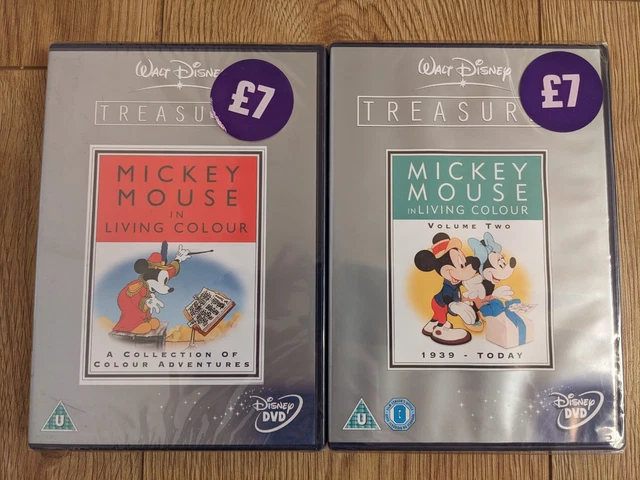 WALT DISNEY TREASURY - Mickey Mouse In Living Colour Volume 1 & 2 dvds ...