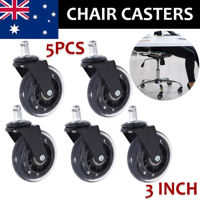 5X ROLLERBLADE OFFICE Desk Chair Wheel Replacement Rolling Caster Grip ...