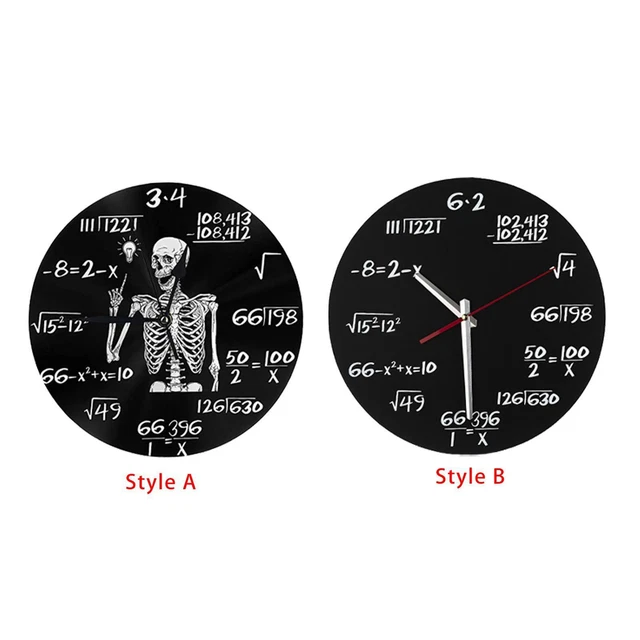 HORLOGE MATHÉMATIQUE NOUVEAUTÉ équation décor silencieux pour maison ...