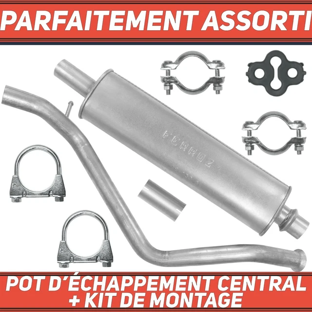 POT D ÉCHAPPEMENT CENTRAL Silencieux pour Citroen C4 I 1 2.0 Hayon ...