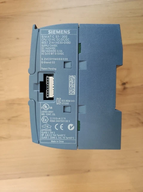SIEMENS SIMATIC S7-1200, CPU 1214C / 6ES7214-1AE30-0XB0 / 6ES7 214-1AE30-0XB0 £340.08 - PicClick UK