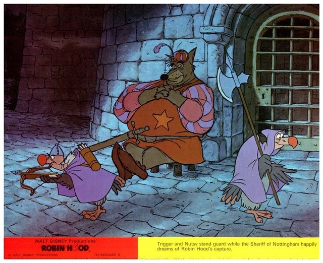 WALT DISNEY ROBIN Hood 1973 Animation Original British Lobby Card ...