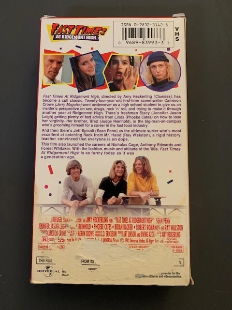 FAST TIMES AT Ridgemont High (VHS, 1999) £2.90 - PicClick UK