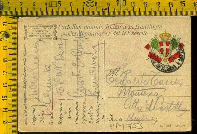 PRIMA GUERRA FRANCHIGIA Posta Militare 14 Armata x Città di Castello Perugia EUR 3,49 - PicClick FR