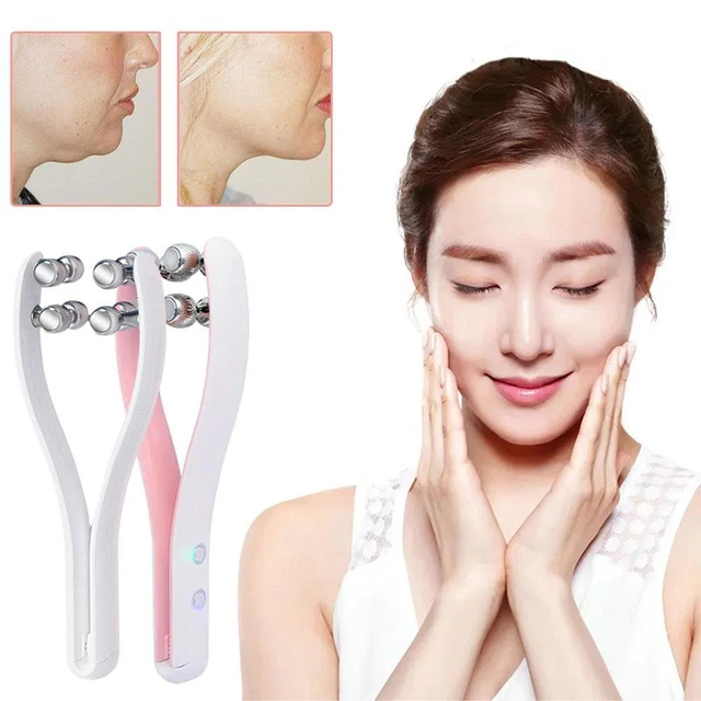 EMS FACE LIFTING Roller RF Double Chin V Face Shaped Face Massager ...