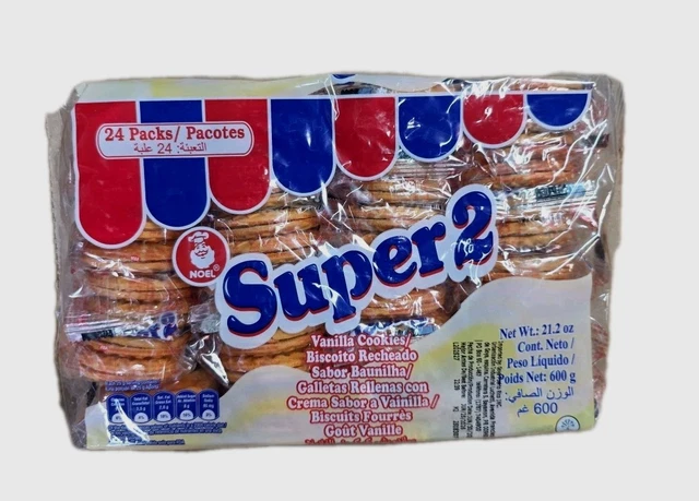 NOEL SUPER 2 Vanilla Cookies Biscuits Pack Of 24 Individual Wraped ...