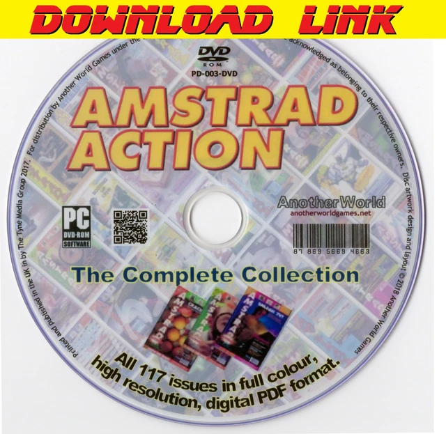 AMSTRAD ACTION MAGAZINE Collection DOWNLOAD ALL ISSUES CPC/464/6128 ...