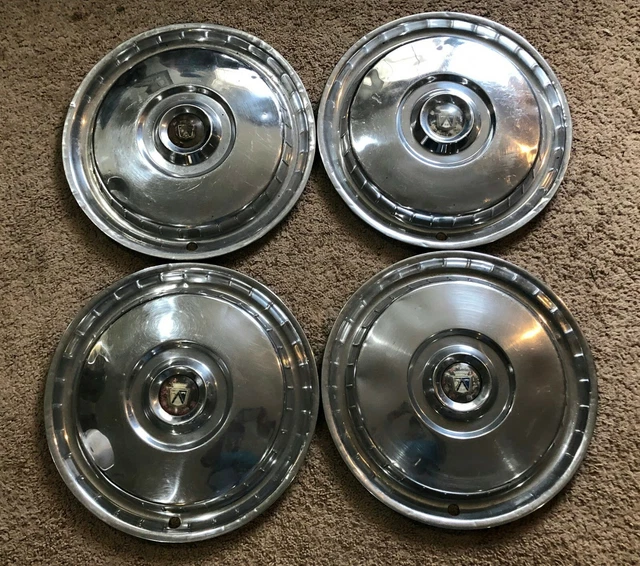 FOUR 1955-57 FORD Thunderbird, Crown Victoria, Fairlane 15" Chrome ...