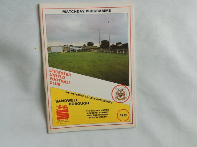 10) Leicester United V Sandwell Borough ; 1989/90 £1.99 - PicClick UK