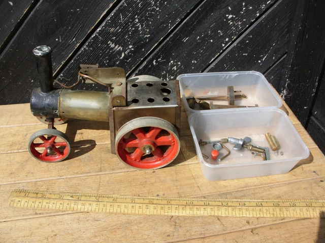 VINTAGE LIVE STEAM Traction Engine - Scratch built with some Mamod ...
