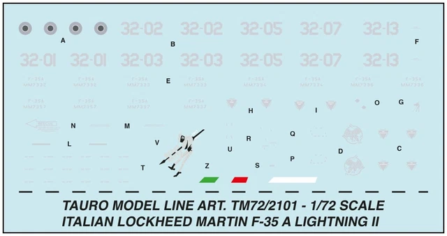TM72/2101 LOCKHEED-MARTIN F-35 Lightning II - 32° Stormo - Decal À Film ...