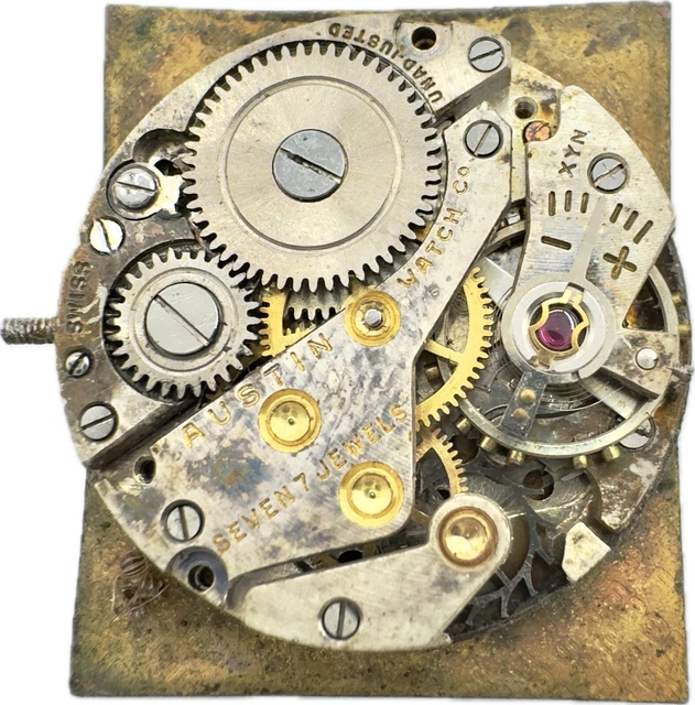 VINTAGE AUSTIN MECHANICAL Men's Wristwatch Movement Swiss Made for ...