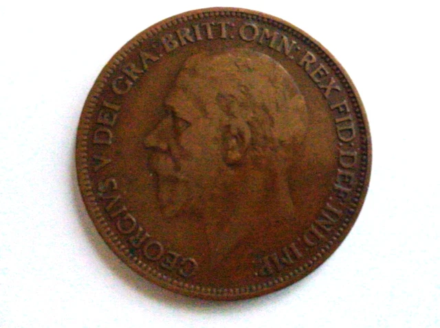 KING GEORGE V 1927 1d COPPER COIN £0.50 - PicClick UK