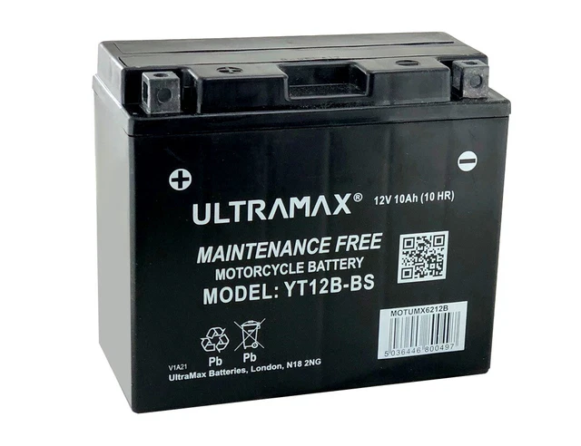 ULTRAMAX YT12B-BS (CP) 12V Mf Vrla Moto Batterie EUR 70,26 - PicClick FR