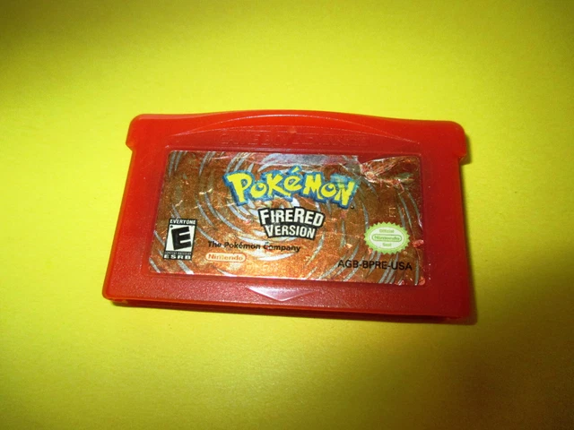 GAME BOY ADVANCE Pokemon Firered Fire Red Authentic Game Boy Advance SP ...