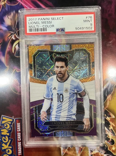 LIONEL MESSI PSA 9 Multi Color Prizm 2017 Panini Select Soccer #76 CARD ...