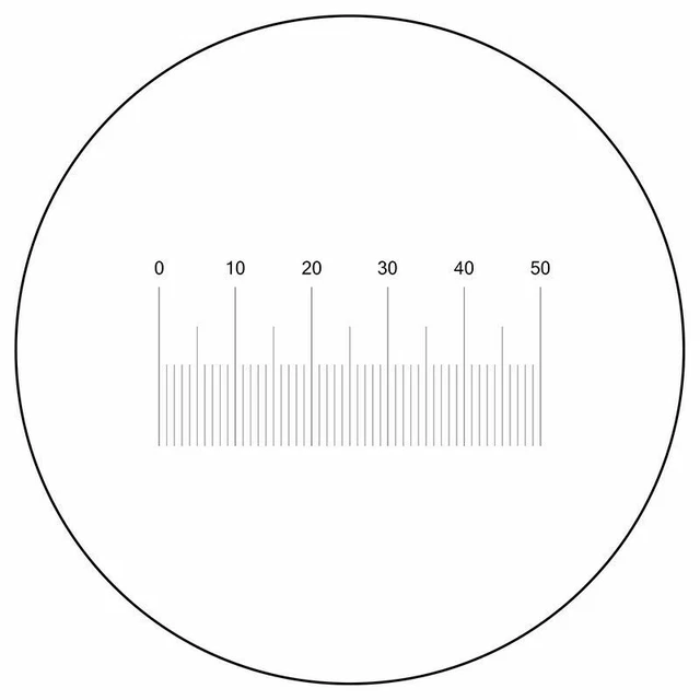 MICROSCOPE EYEPIECE MICROMETER 19mm Ocular Graticule Measuring Glass ...