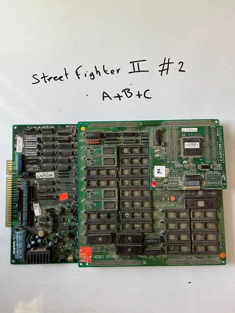 CAPCOM CPS1 STREET Fighter 2 ABC Jeu Pcb jamma Game board Arcade NOT WORKING #2 EUR 50,00 ...
