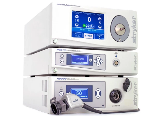 STRYKER 1188 FOTOCAMERA HD con insufflatore X8000 e 45 litri EUR 3.621 ...