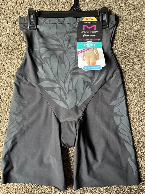 MAIDENFORM FLEXEES HI-WAIST Sculpting Thigh Slimmer Ultra Firm Cool ...