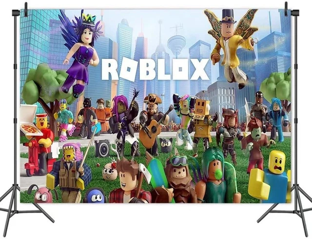 XL 150CM X 100cm Multicoloured Roblox Birthday Party Backdrop $41.98 ...