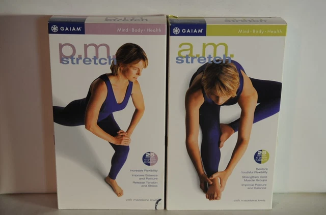 GAIAM,A.M. STRETCH, P.M. Stretch , exercise video, VHS format £9.42 ...