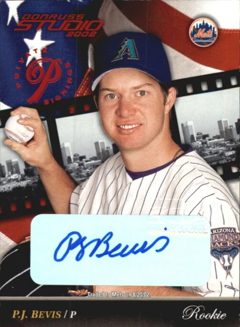 CARTE DE BASEBALL 2002 Studio Private Signings Diamondbacks #258 P.J ...