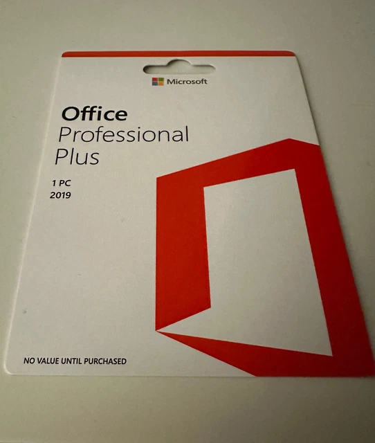 MICROSOFT OFFICE PRO Plus 2019 1 PC Retail Lifetime product card ...