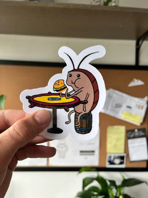 FUNNY SPONGEBOB MEME Cockroach Decal Sticker - 3 Pack £6.58 - PicClick UK