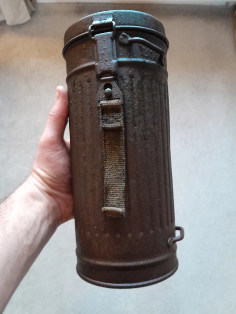 ORIGINAL WWII WW2 German Wehrmacht Gas mask Canister Case Box Container ...