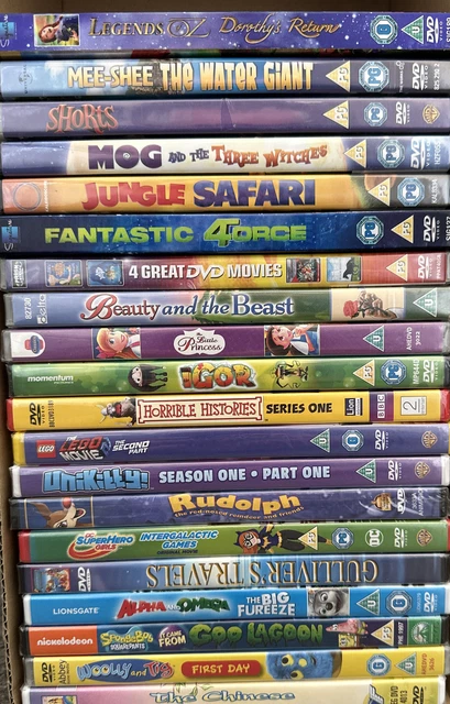 20X CHILDREN'S AND Family DVD Bundle, Job Lot NEW SEALED Spongebob Etc ...
