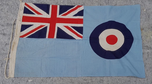 WW2 1942 DATED PERIOD RAF ROYAL AIR FORCE FLAG 3 FOOT ORIGINAL £193.12 ...