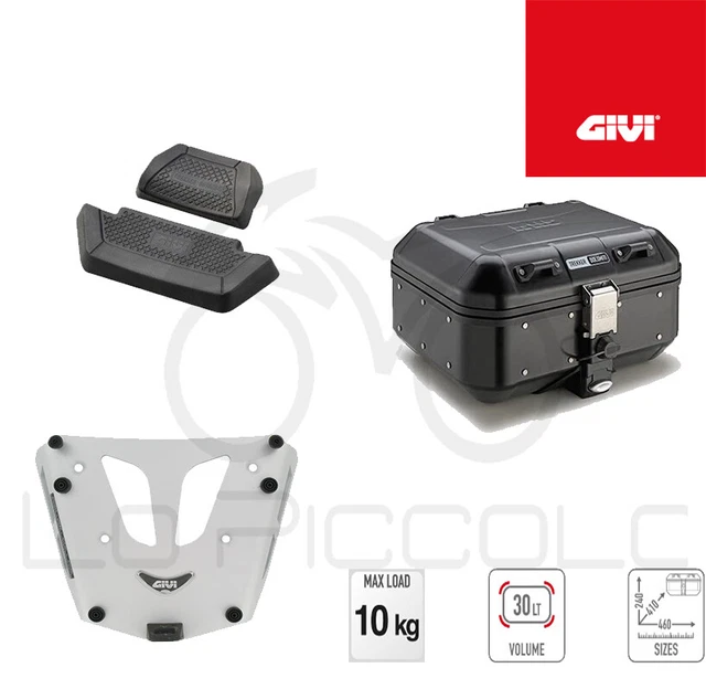 GIVI VALISE ALUMINIUM DLM30B + Plaque Honda Crosstourer 1200 DCT 2017 ...